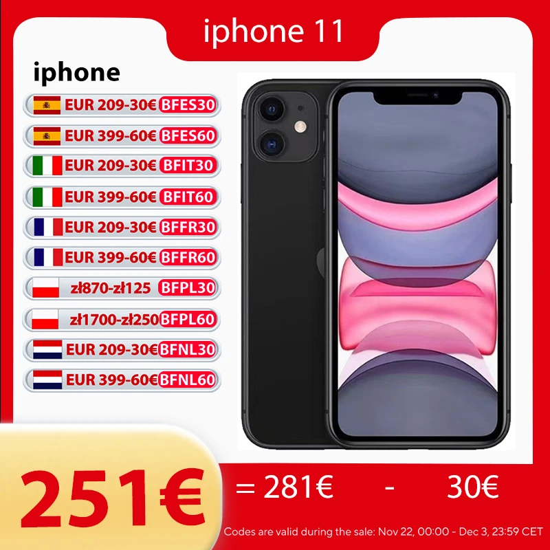 Unlock-original-Apple-iPhone-11-4G-phone-4GB-Ram-64-128-256gb-ROM-6-1 ...