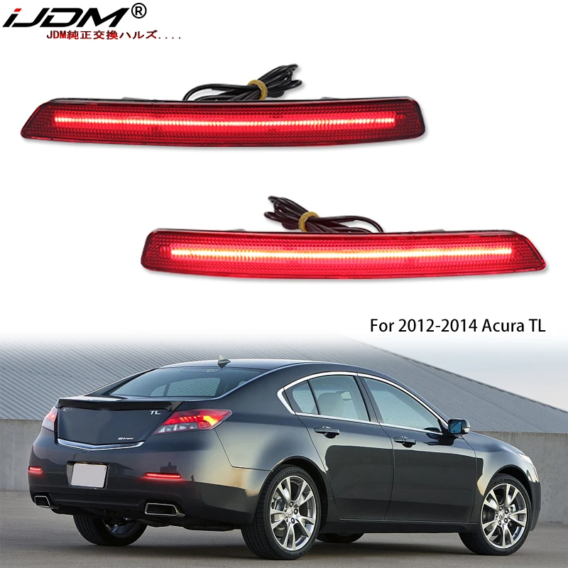 iJDM Car LED Bumper Reflector Lights Assemblies For Acura TL Function ...