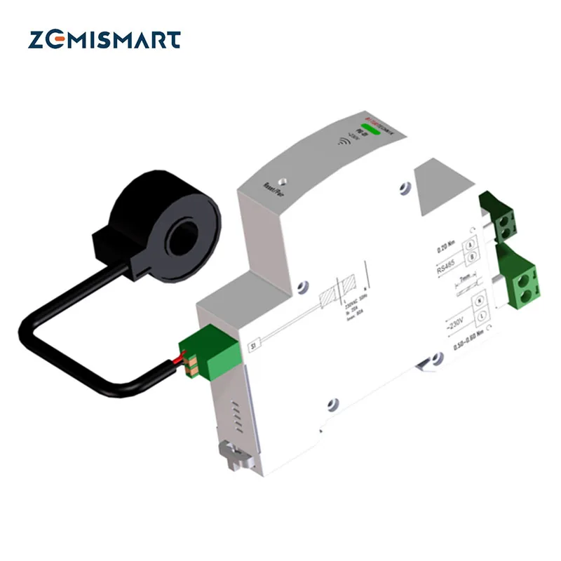 Zemismart Tuya Wifi Home Power Monitor Electric Energy Meter Measure ...