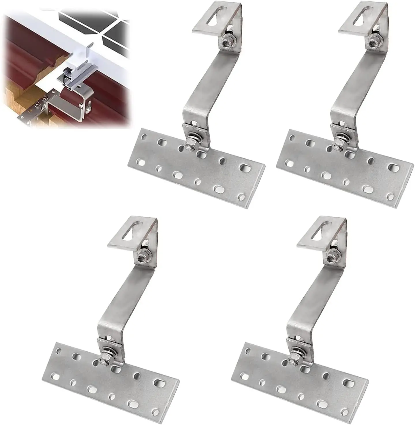 4Pcs-Adjustable-180-degree-Solar-Panel-Mounting-Tile-Roof-Hook ...