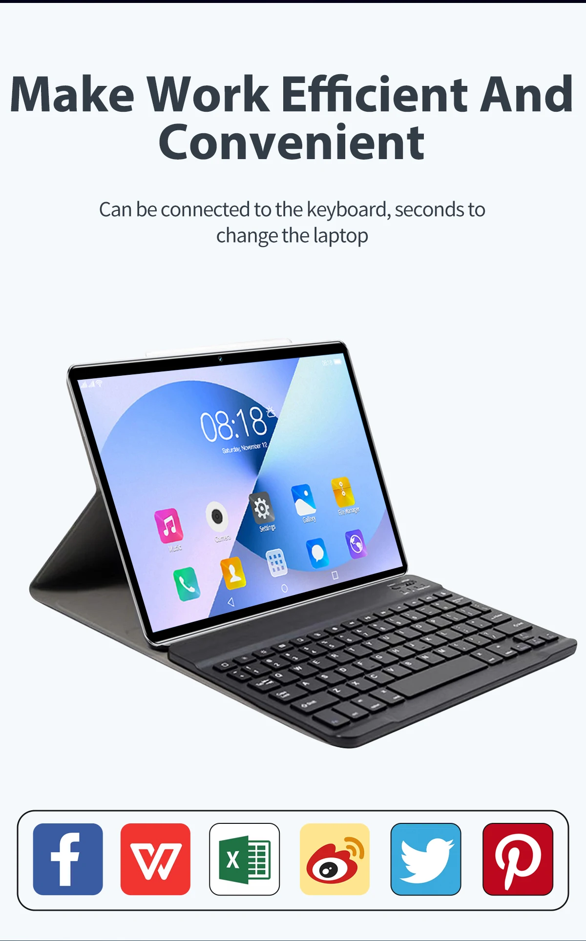 Tablet PC Android 13.0 10.1 11 12 Inch 16GB RAM 1TB ROM Wi-Fi Google ...