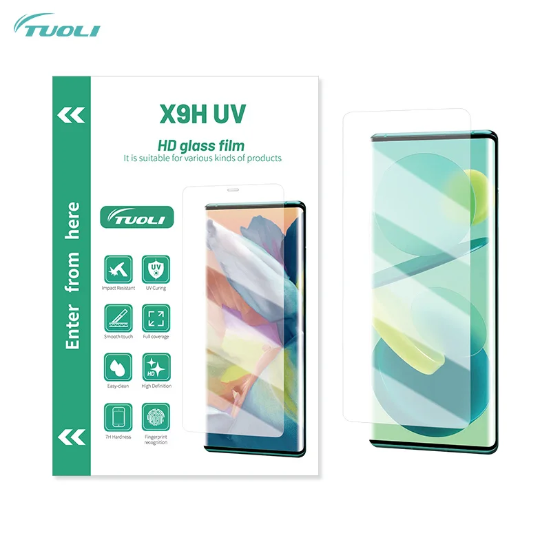 TUOLI X9H HD Soft UV Curing Hydrogel Film Screen Guard UV Glass Protector for iphone13 14 TL 168 ...
