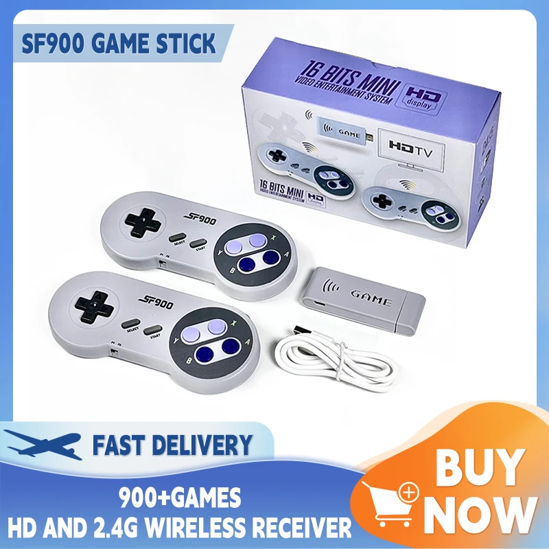 SF900 Retro Game Mini Game Stick Built in 5000 Games Video Game Console ...