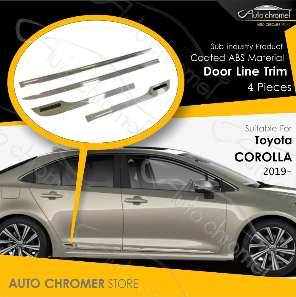 For Toyota Corolla 2019 Door Line Trim 4 pieces Sporty Body Kit ...