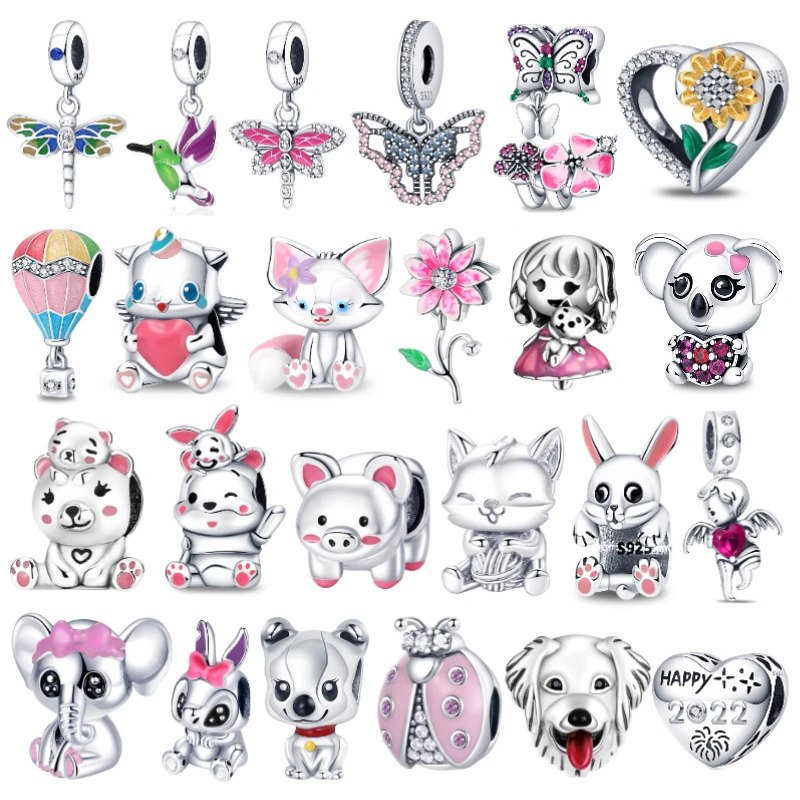 Abalorios-de-plata-de-ley-100-925-con-dise-o-de-colibr-accesorio-de ...