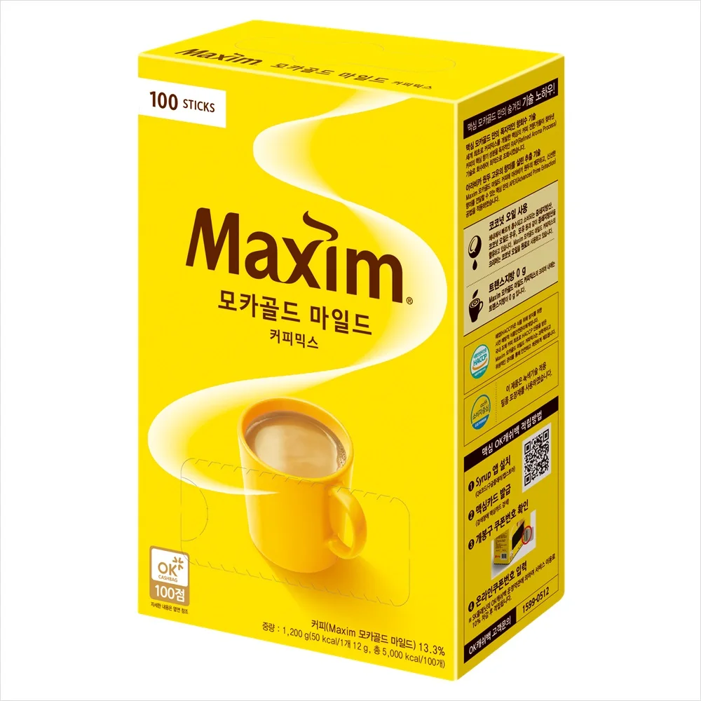 Maxim Mocha Gold Mild Coffee Mix 100t (Buy 2 Get 1000 Won Off X Long ...
