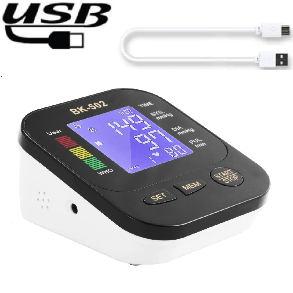 Medical-Digital-Arm-BP-Blood-Pressure-Monitor-Tensiometer-Tonometer ...