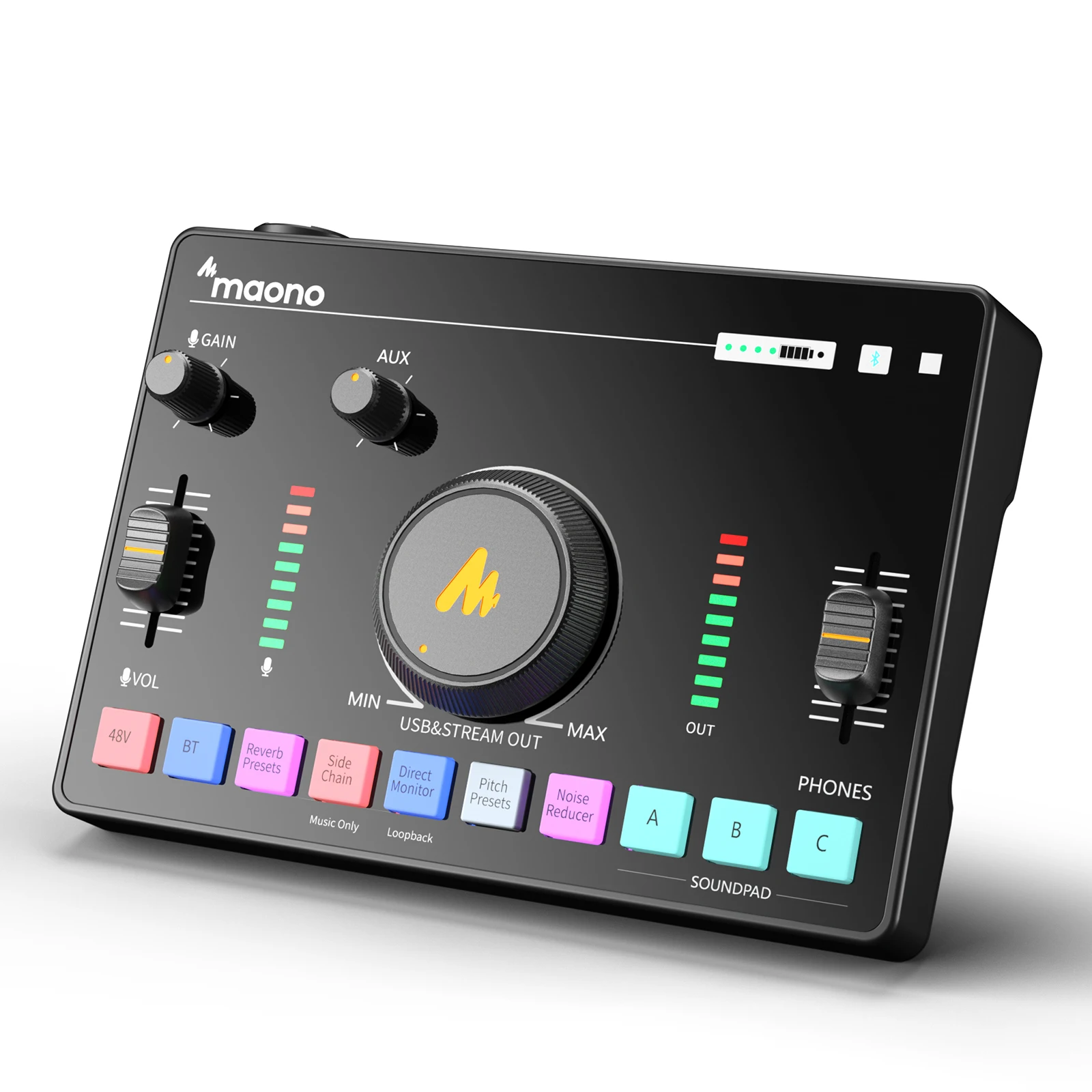 Maono-Neo-Professional-Sound-Card-Audio-Interface-Mixer-48V-Phantom ...