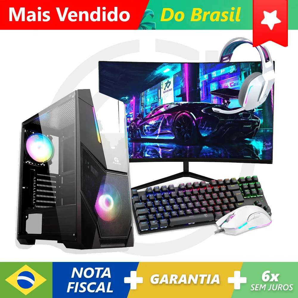 PC Gamer Completo I7, 16GB RAM, GTX 1050TI 4GB, SSD 480Gb + Monitor 21. ...