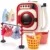 Kids Washing Machine Toy Pretend Play House Mini Simulation Electric ...