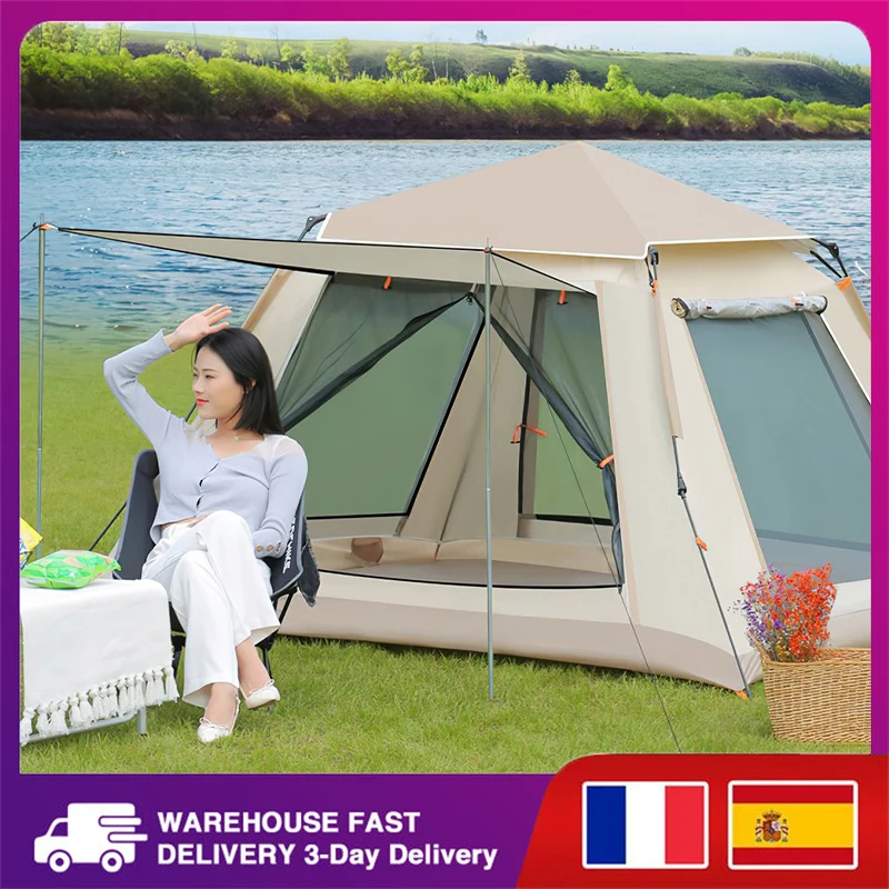Automatic-Tent-3-4-Person-Waterproof-Camping-Tent-Easy-One-touch-Tent ...