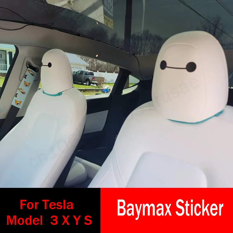 Big-Eyes-Decal-Baymax-Sticker-for-Tesla-Model-3-Hihgland-Y-S-X-Seat ...