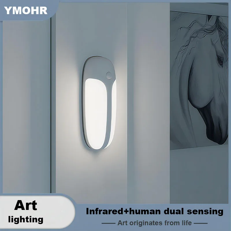 Motion-Sensor-Night-Light-LED-Rechargeable-Wireless-Firefly-Wall-Light ...