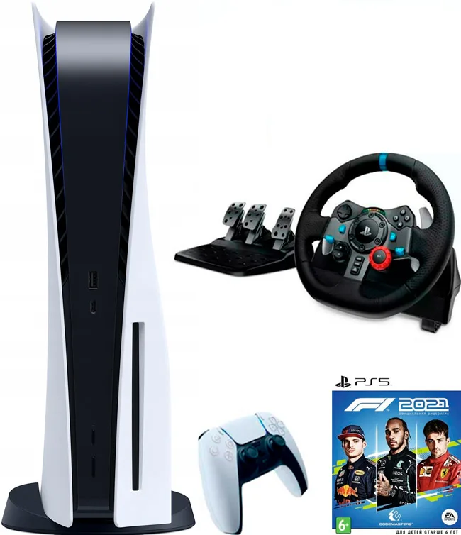 Sony PlayStation 5 + Volante Logitech G29 driving force y pedal + juego ...