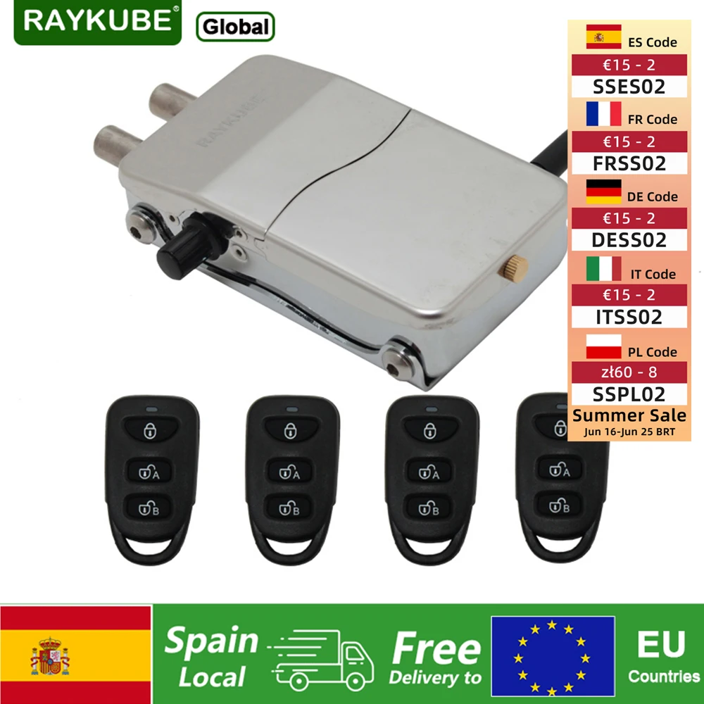 RAYKUBE Serratura elettronica intelligente Serratura interna invisibile ...
