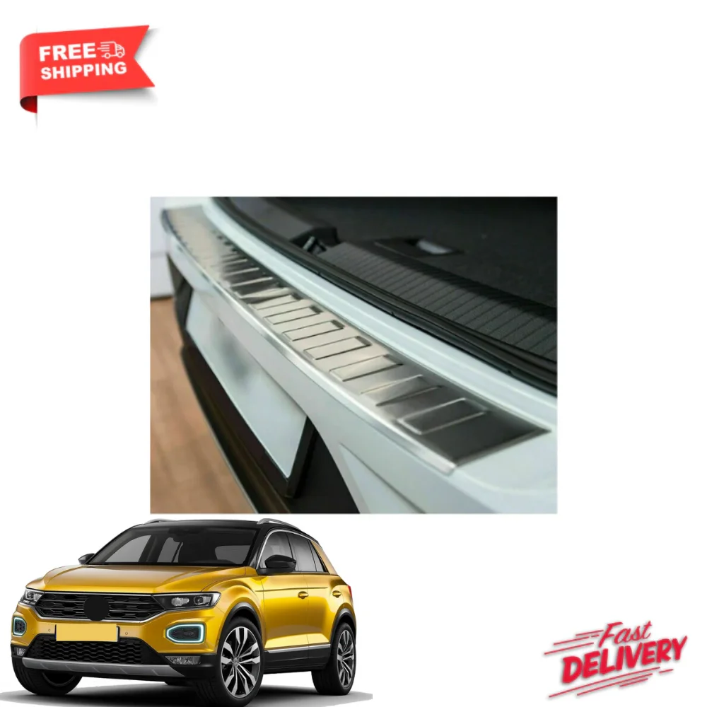 Vw-T-Roc-2019-Chrome-Rear-Bumper-Protector-Scratch-Guard-Stainless ...
