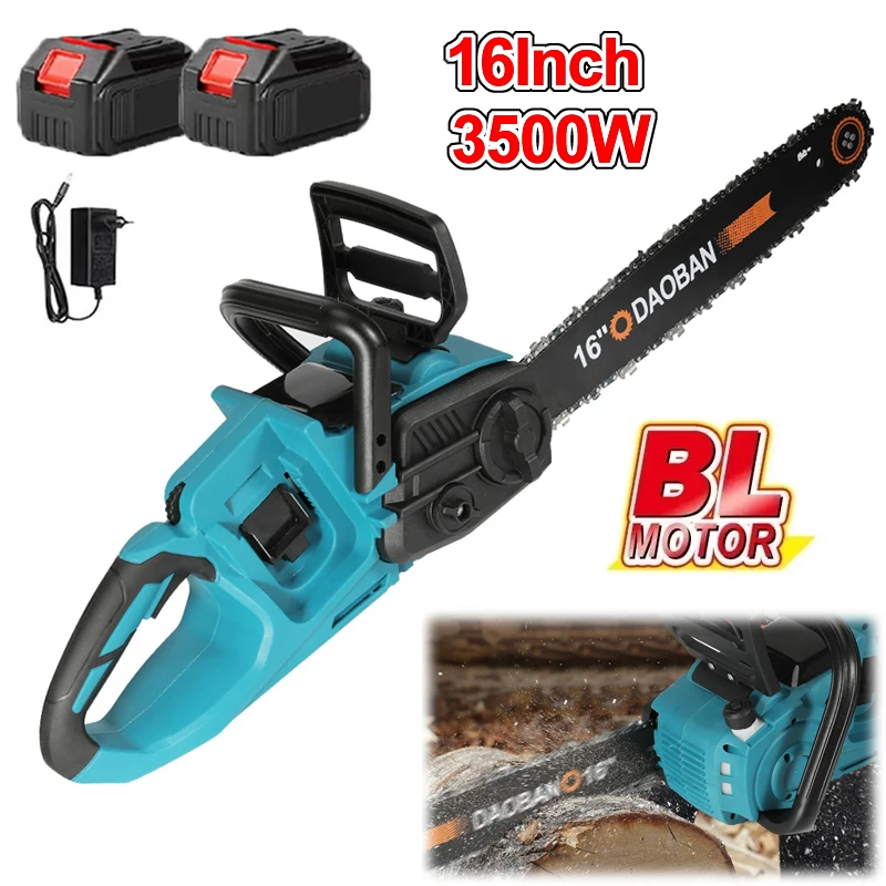 16Inch Brushless Electric Chainsaw 3500W Cordless borrowing Woodworking ...