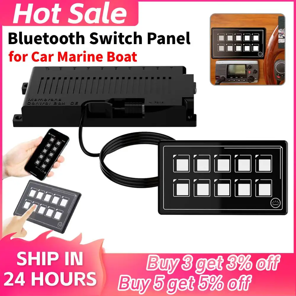 New SP5110A Switch Panel 10 Gang APP/Bluetooth RV Switch Panel LED ...