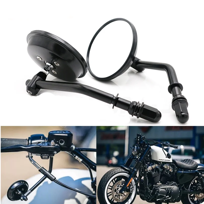 M8-Motorcycle-Round-Rearview-Mirror-Side-Mirrors-Retro-Rear-Mirrors-For ...