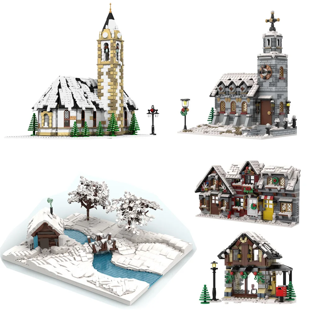 MOC-Winter-Scene-Architecture-Street-Scene-Building-Blocks-Model-Winter ...