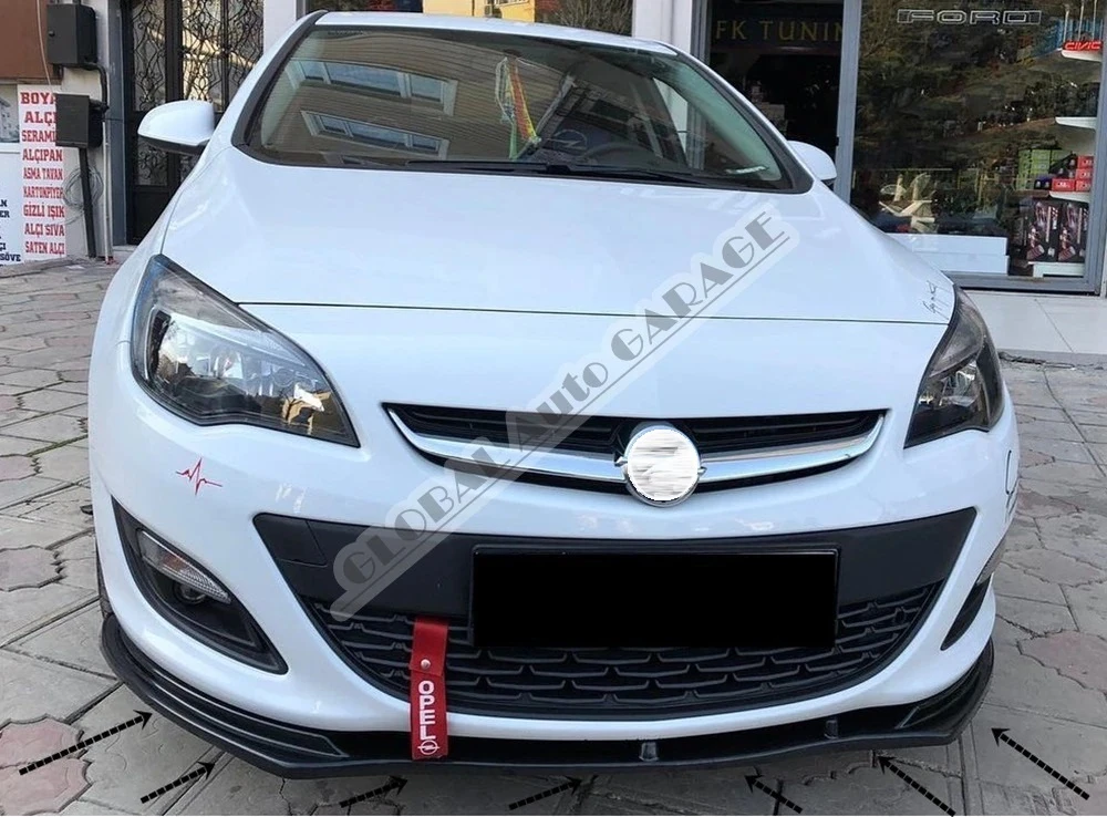 For Opel Astra J Front Bumper Attachment Lip 2009 2016 Piano Glossy ...