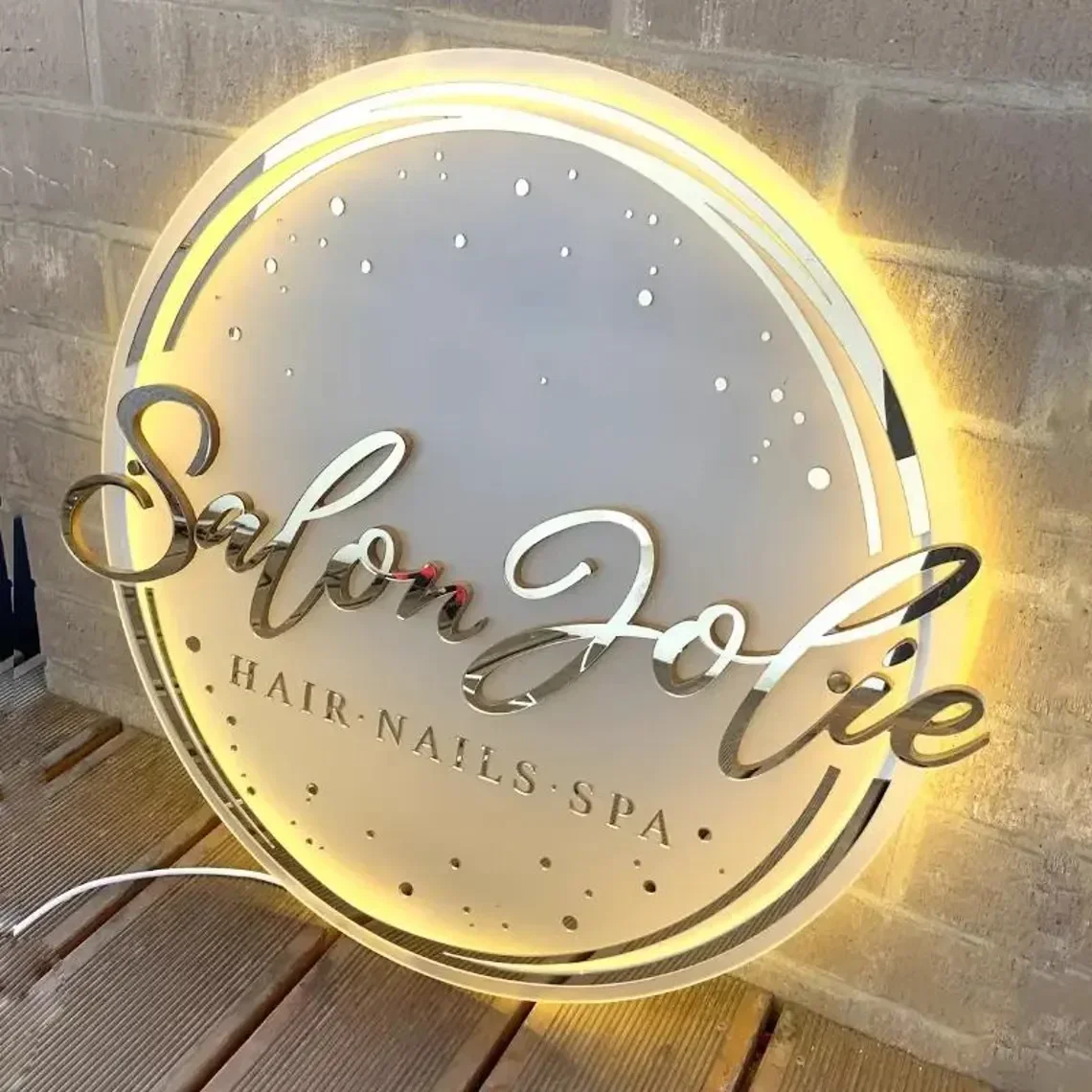 Beauty Salon Led Light Custom Led Backlit logo Custom Signs for ...