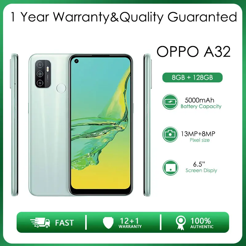 OPPO A32 Refurbished Original Unlocked Phone 8GB 128GB ROM 6.5 inches ...
