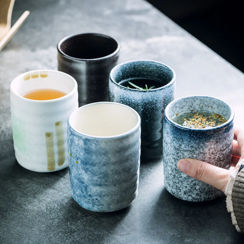 Japanese-Style-Water-Cup-Blue-Teacup-Mugs-Ceramic-Coffee-Cups-Drinkware ...