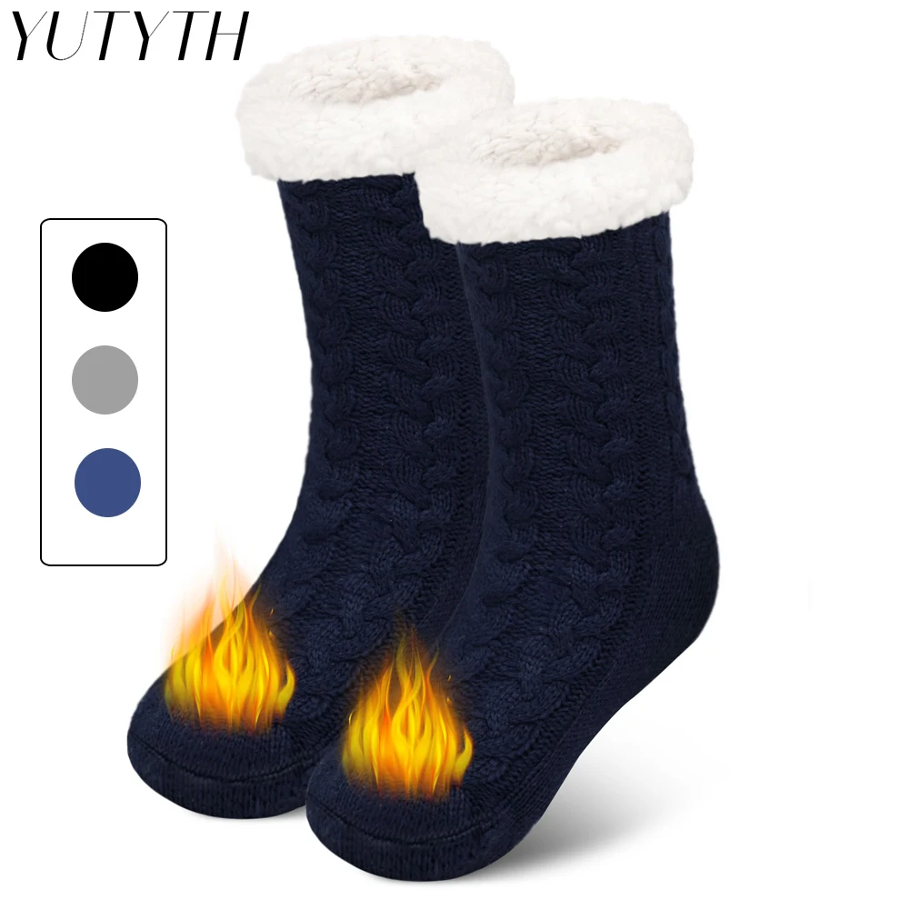 Mens-Winter-Thermal-Socks-warm-Soft-Male-Cotton-Thickened-Velvet ...