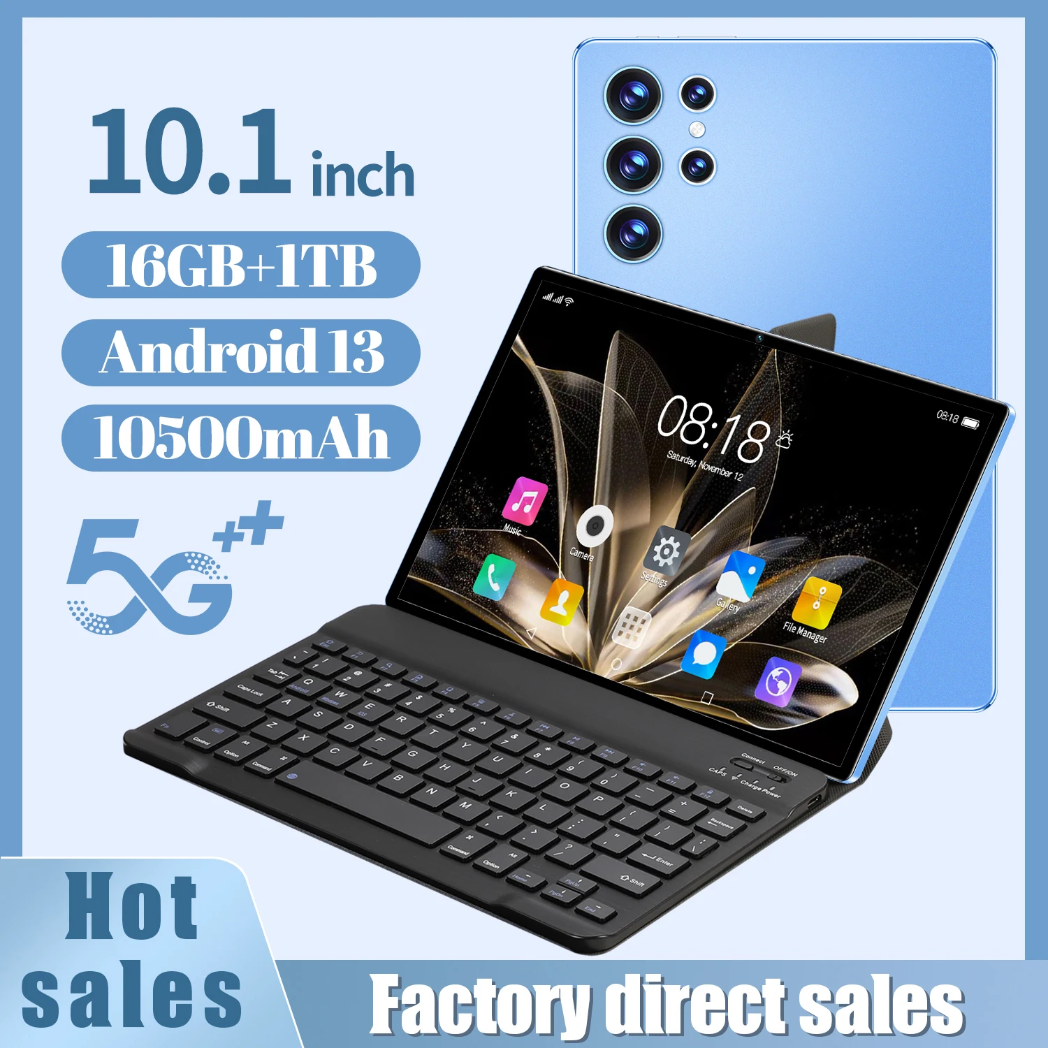 Tablet-Dual-SIM-com-Teclado-Android-13-0-16GB-RAM-1TB-ROM-Dual-Standby ...
