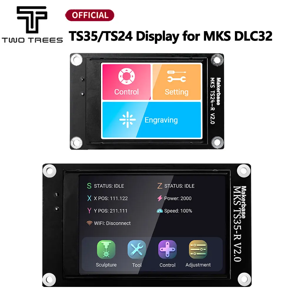 MKS DLC32 TFT LCD Touch Screen MKS TS35 TS24 display TS35-R TS24-R LCD shield Makerbase offline ...