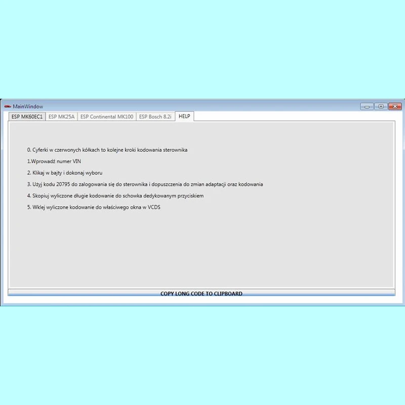 VW ABS ESP Long Code Calculator Helper MK60EC1 install video guide free ...