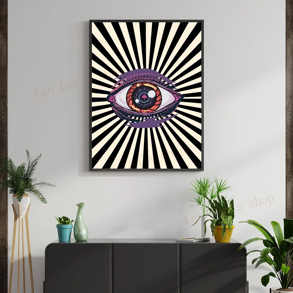 Psychedelic-Eyeshadow-Canvas-Painting-Wall-Picture-Evil-Eye-Poster-Eye ...