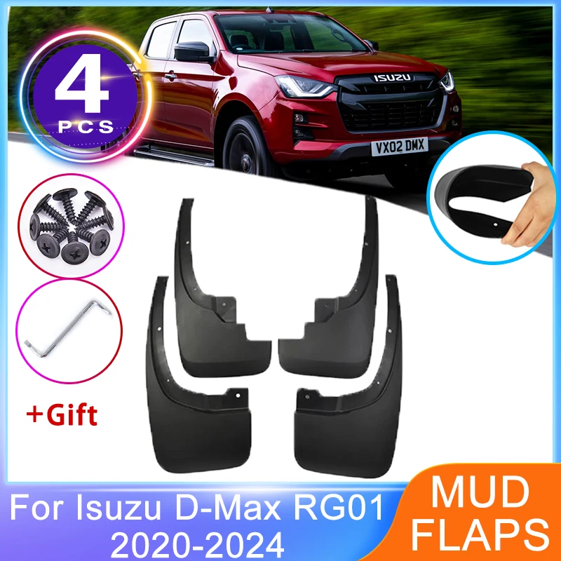 4x-Mudguards-For-Isuzu-D-Max-RG01-2020-2021-2022-2023-2024-Front-Rear ...