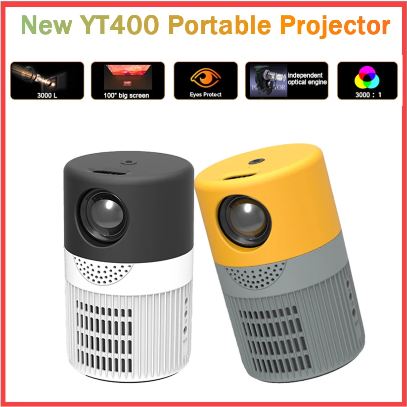 2022 New Yt400 Portable Pocket Projector Home Led Mini Projector For ...