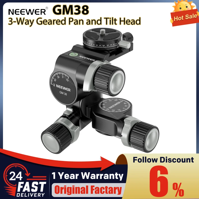 NEEWER-GM38-cabezal-de-giro-e-inclinaci-n-de-3-v-as-ajuste-fino-preciso ...