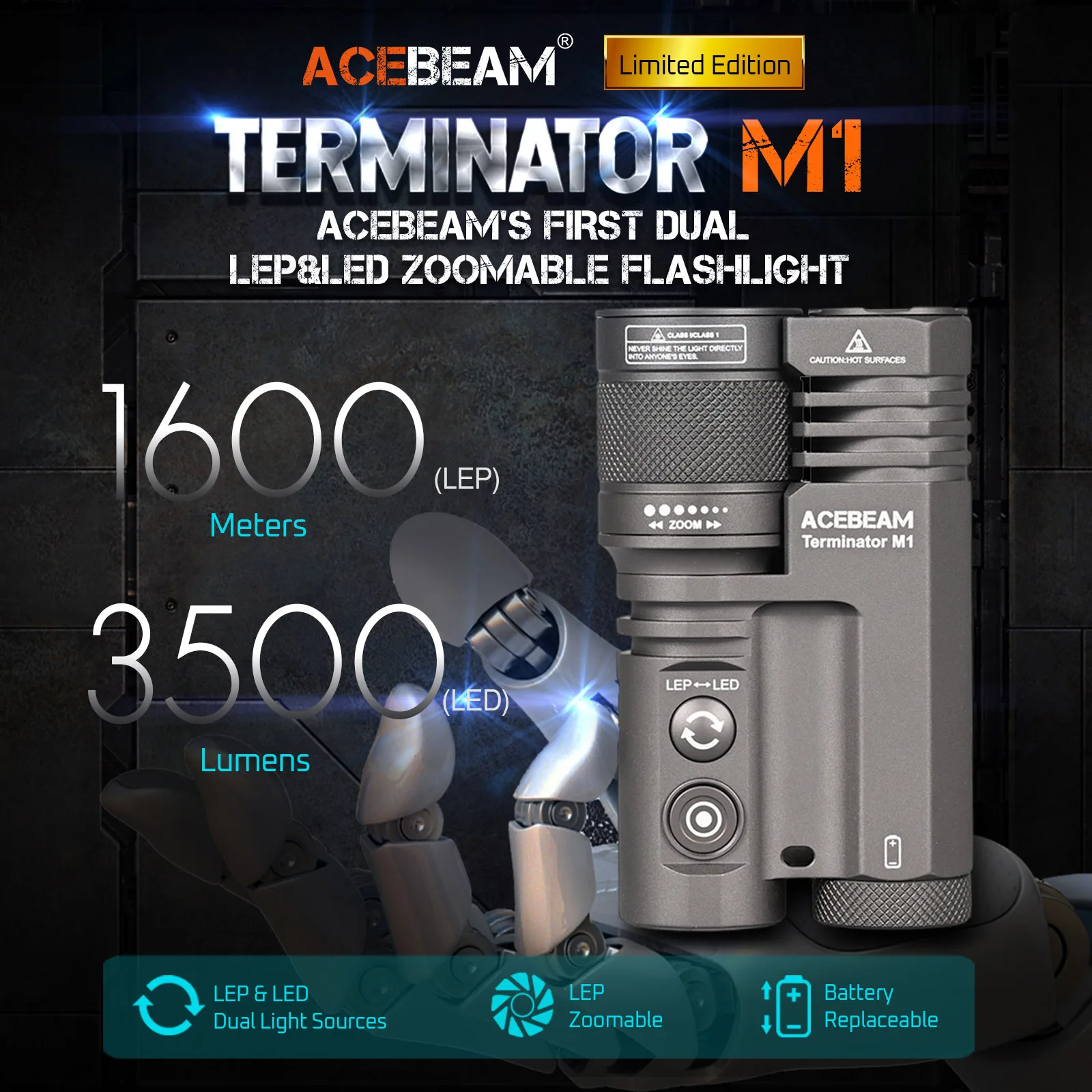 ACEBEAM-LED-Zoomable-LEP-Flashlight-Terminator-M1-Limited-Edition-1750 ...