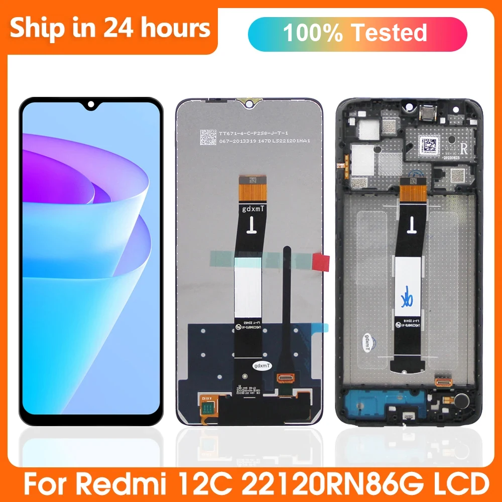 100-Test-For-Redmi-12C-LCD-Display-with-Frame-22120RN86G-Touch-Screen ...