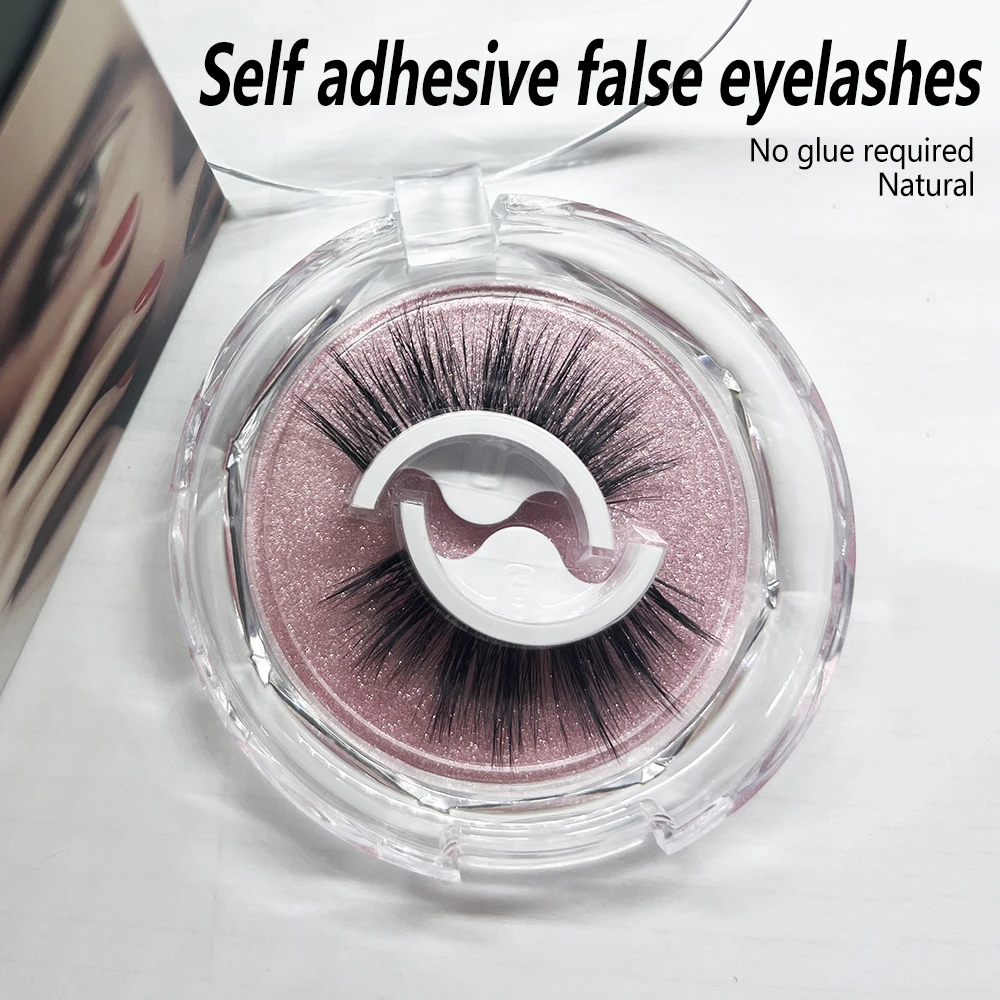 Natural Self Adhesive Eyelashes Glue free Multiple Reusable Individual ...
