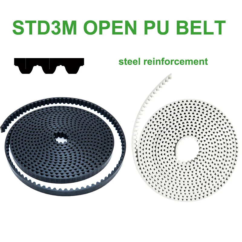 STD3M PU Open Belt S3M Belt Polyurethane Timing Belt 60S3M Convery ...