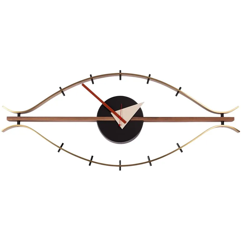 Home-Decor-Eye-Wall-Clock-Antique-Quartz-Mute-Classic-Decorative-Wooden ...