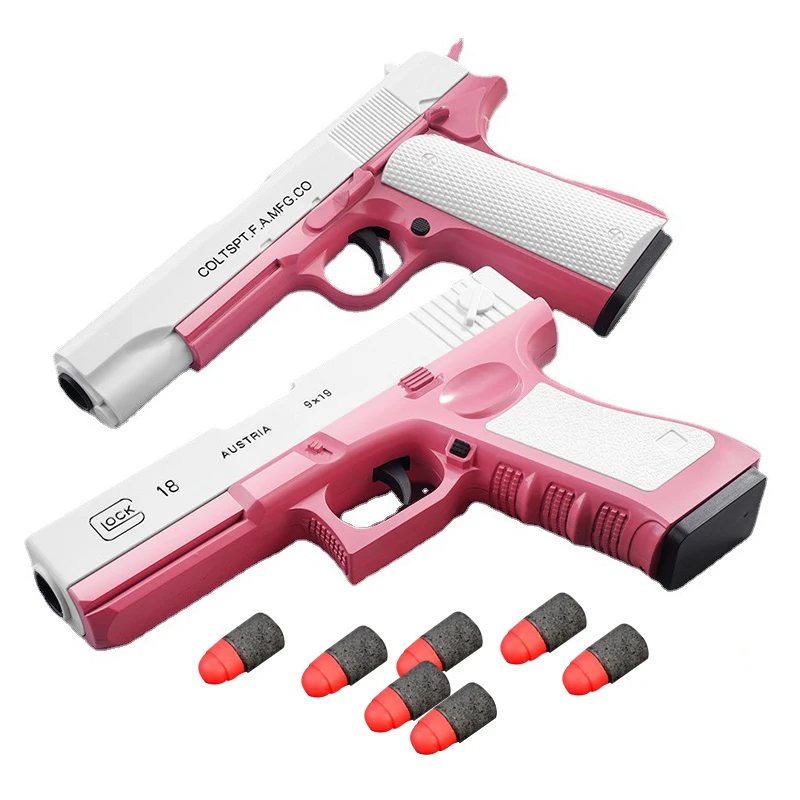 Glock M1911 EVA Soft Bullet Gun Shell Throwing Pistol Weapon CS ...