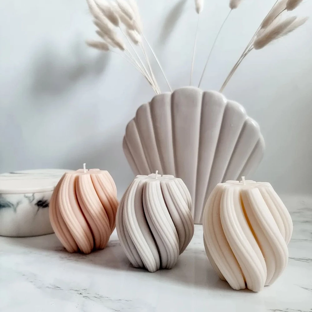 Silicone-Candle-Molds-Twisted-Columnar-Waves-Ripples-Geometry-Pillar ...
