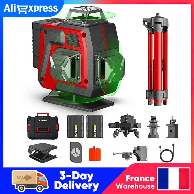 16Lines-4D-Laser-Level-Green-Line-SelfLeveling-360-Horizontal-And ...