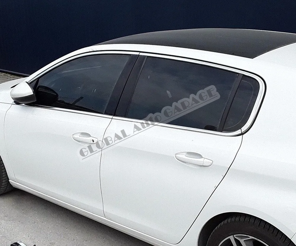 For Peugeot 308 2014 2020 Chrome Full Window Moulding Window Frame ...