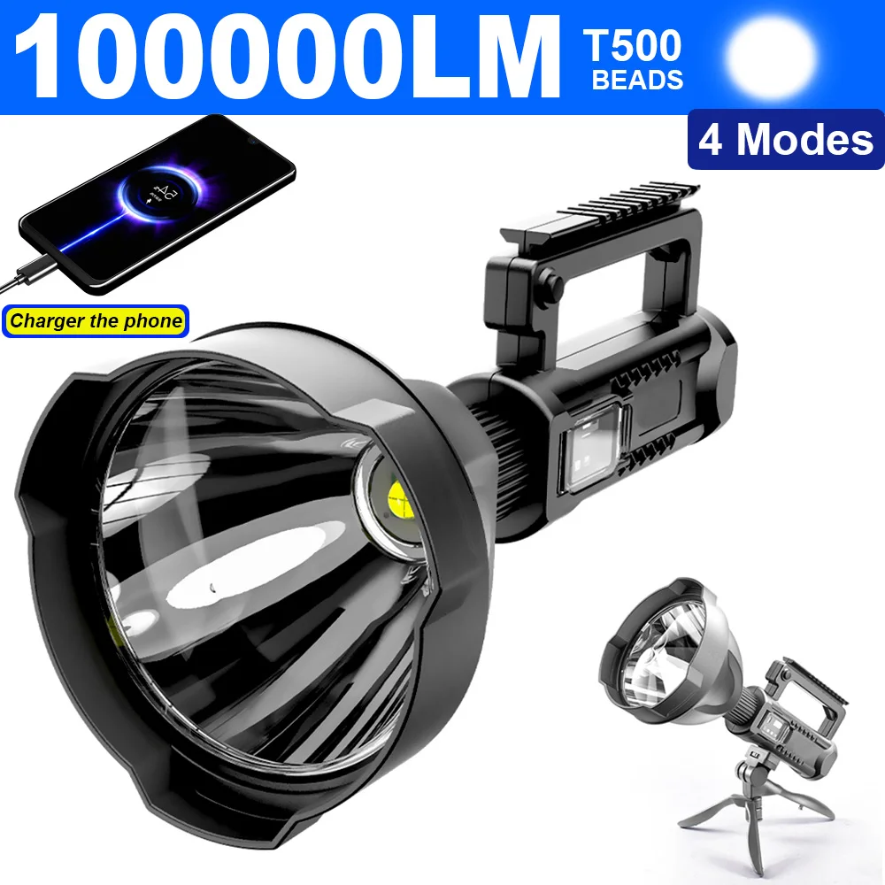 Super-T500-Most-Powerful-LED-Flashlight-Rechargeable-LED-Torch-Light ...