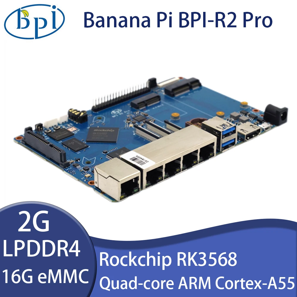 Banana Pi Bpi-r2 Pro Smart Router Development Board Use Rockchip Rk ...