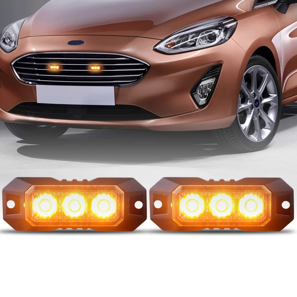 2PCS-12-24V-3LED-Strobe-Lights-car-accessories-headlight-bulb-with-17 ...