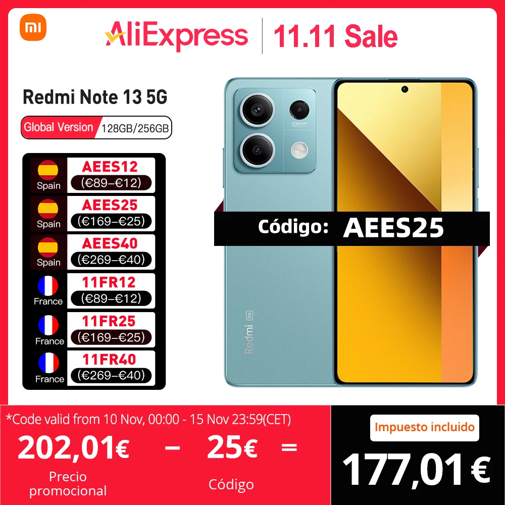 Xiaomi-Redmi-Note-13-5G-Global-Version-128GB-256GB-MediaTek-Dimensity ...