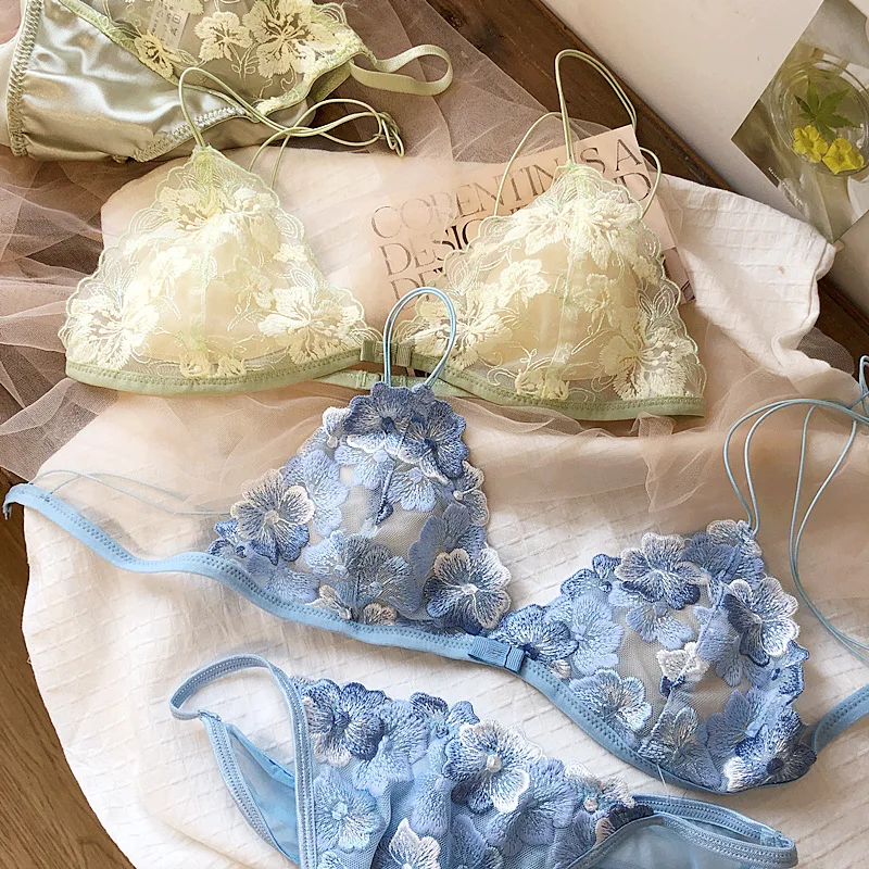 Floral And Lace Bra